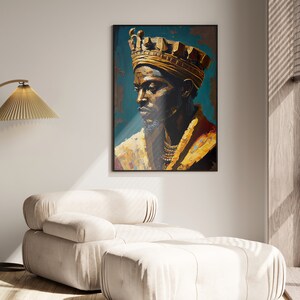 Mansa Musa Palette Knife Painting Print Wall Art Home Warming Gift for ...