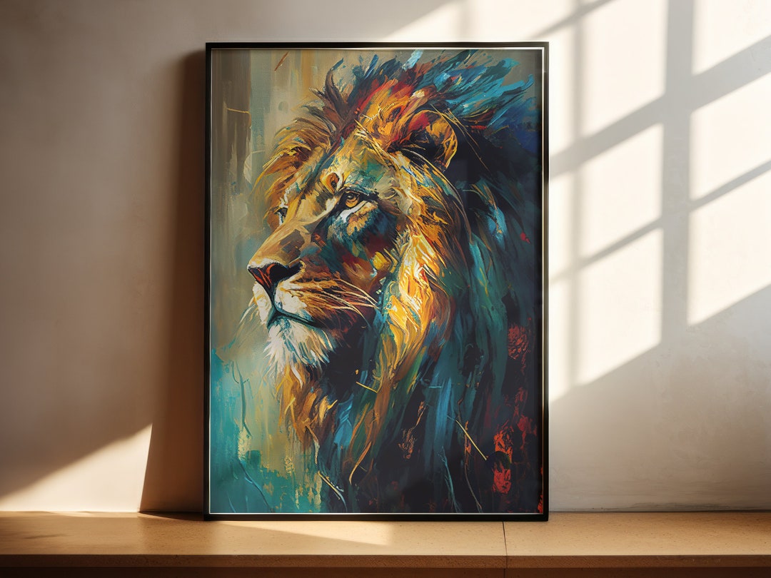 Lion of Judah Paint Print Jamaica Home Warming Gift for Pan African ...