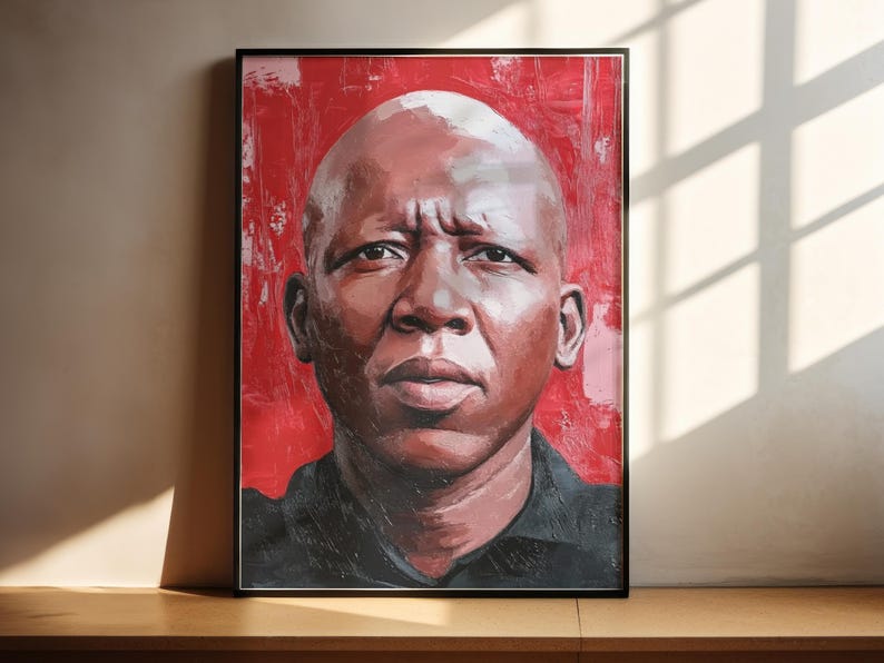 Julius Malema EFF Palette Knife Painting Print Wall Art Home Warming ...