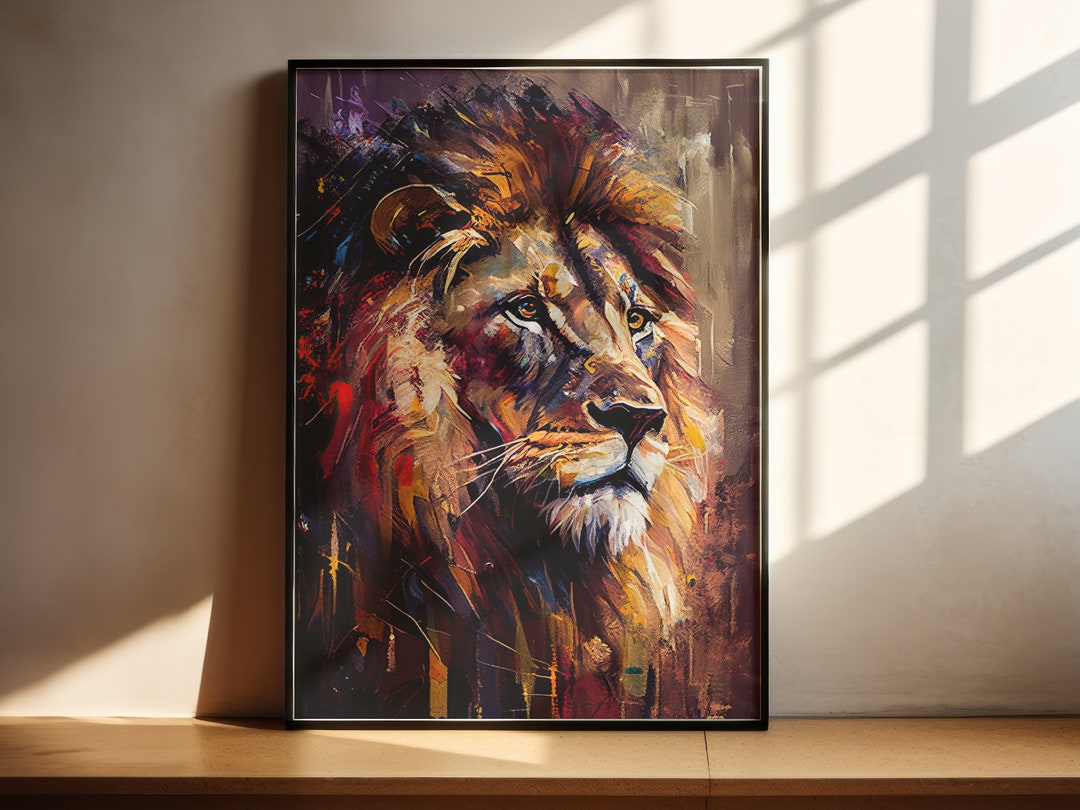 Lion of Judah Painting Print, Pan African Decor (digital Download) - Etsy