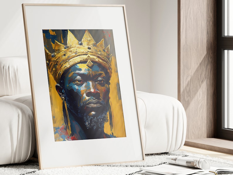 Mansa Musa Palette Knife Painting Print Wall Art Home Warming Gift for ...