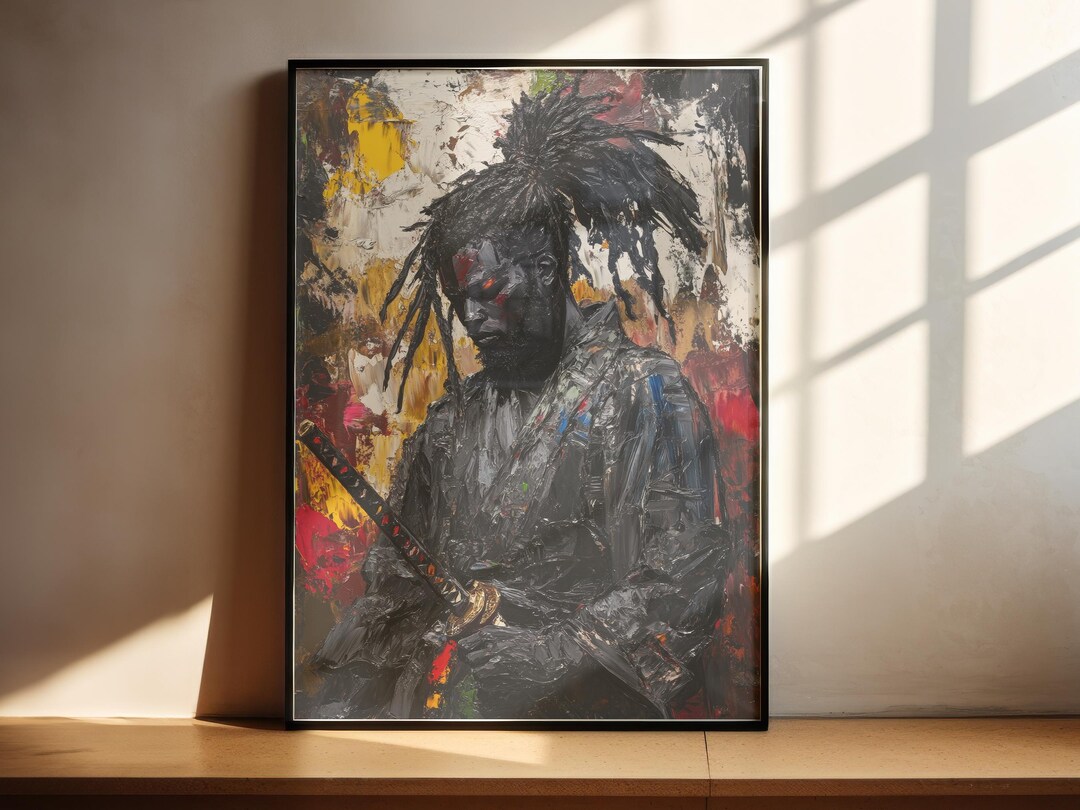 Yasuke Palette Painting Print Wall Art First Black Man in Japan Home ...