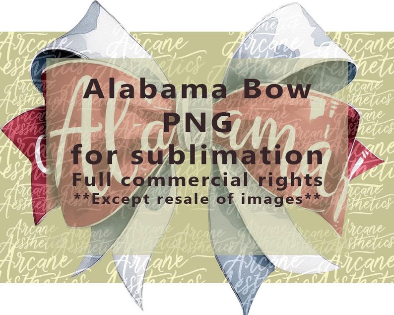 Alabama Coquette Bow Png for Sublimation Printable Game Day Feminine ...