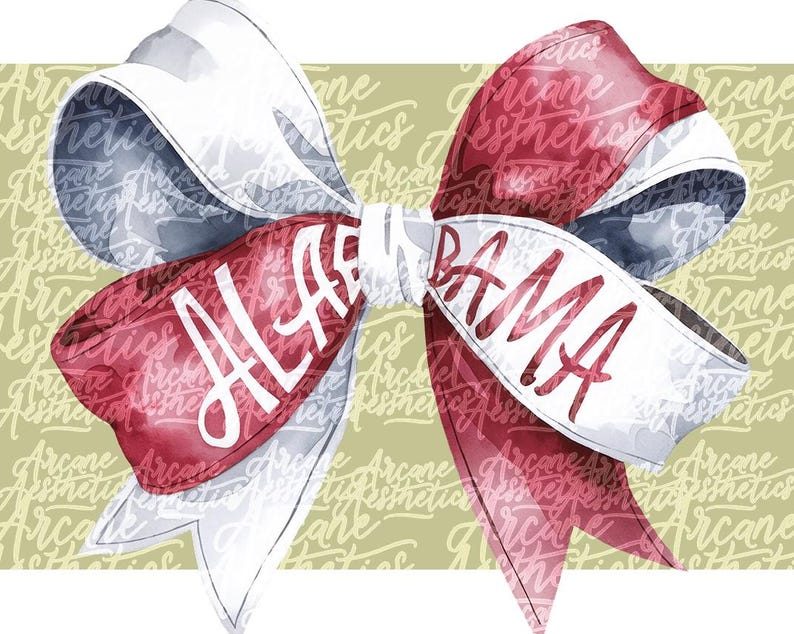 Alabama Coquette Bow Png for Sublimation Printable Game Day Feminine ...