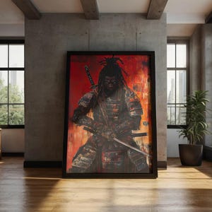 Yasuke Palette Painting Print Wall Art First Black Man in Japan Home ...