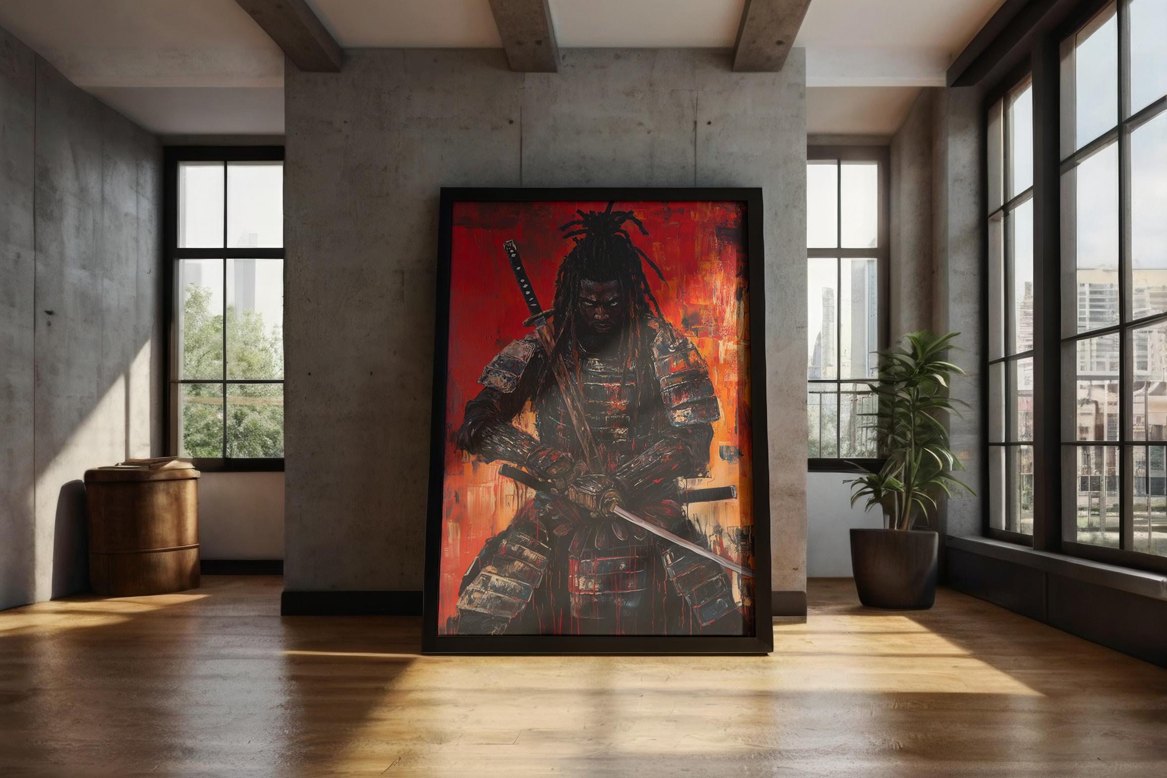 Yasuke Palette Painting Print Wall Art First Black Man in Japan Home ...