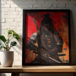 Yasuke Palette Painting Print Wall Art First Black Man in Japan Home ...