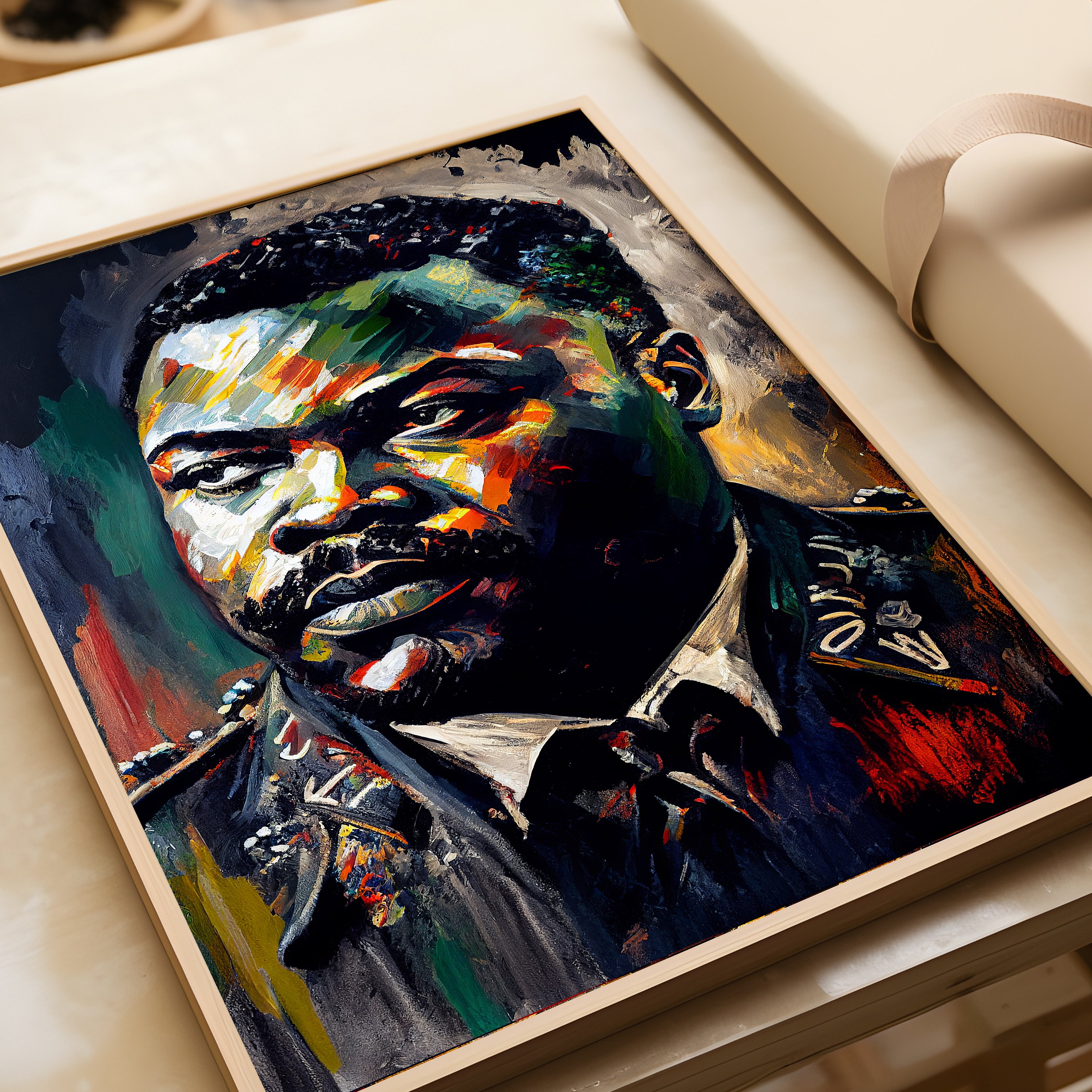 Marcus Garvey Palette Knife Painting Print Wall Art Home Warming Gift ...