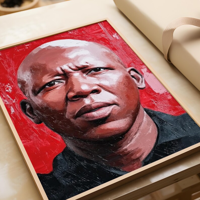 Julius Malema EFF Palette Knife Painting Print Wall Art Home Warming ...