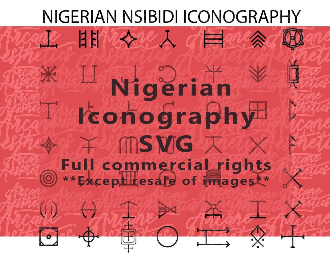 Nsibidi Symbols SVG: West African Iconography (digital) - Etsy