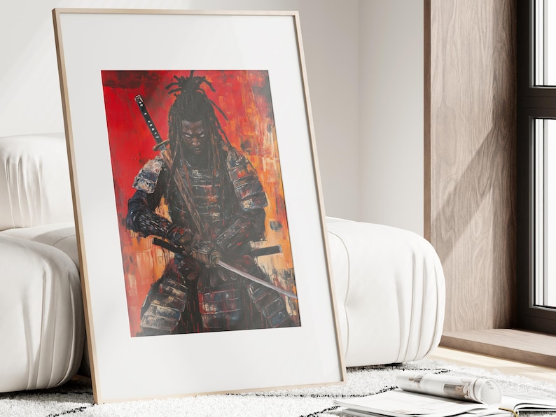 Yasuke Palette Painting Print Wall Art First Black Man in Japan Home ...