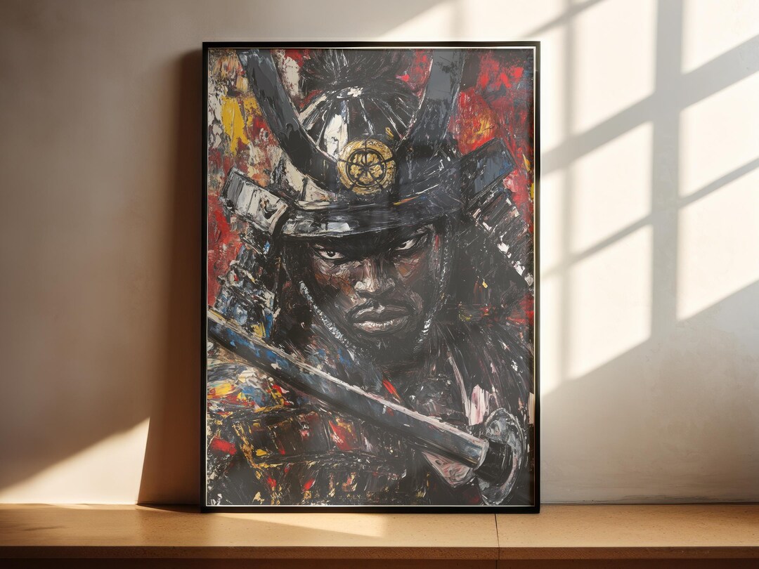 Yasuke Palette Painting Print Wall Art First Black Man in Japan Home ...