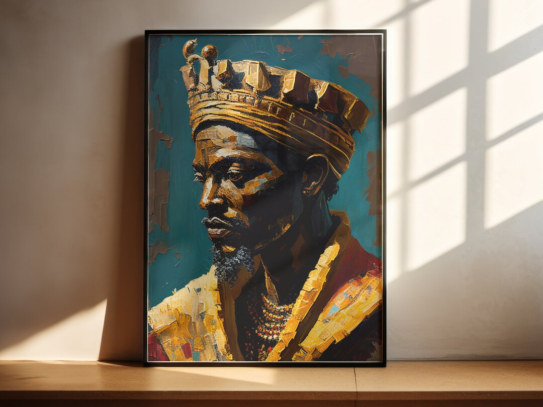 Mansa Musa Palette Knife Painting Print Wall Art Home Warming Gift for ...