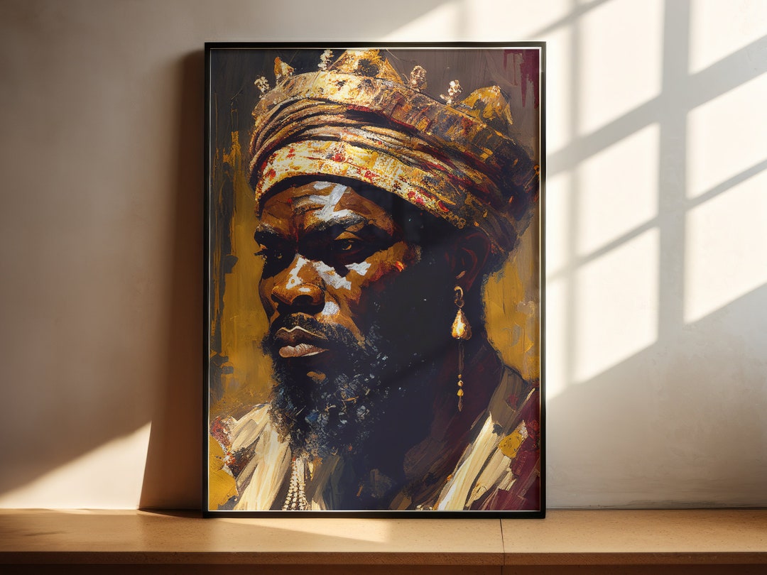 Mansa Musa Palette Knife Painting Print Wall Art Home Warming Gift for ...