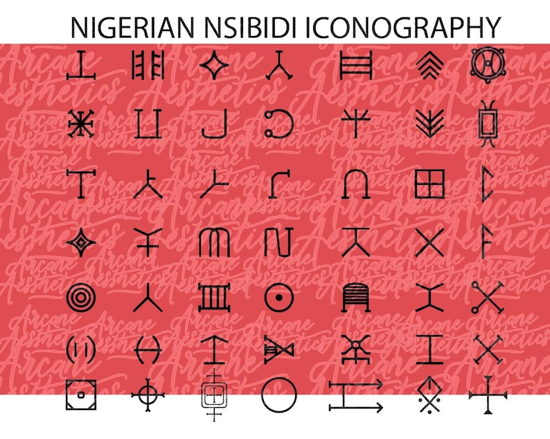 49 African Iconography Symbols SVG West African Symbol Nigerian ...