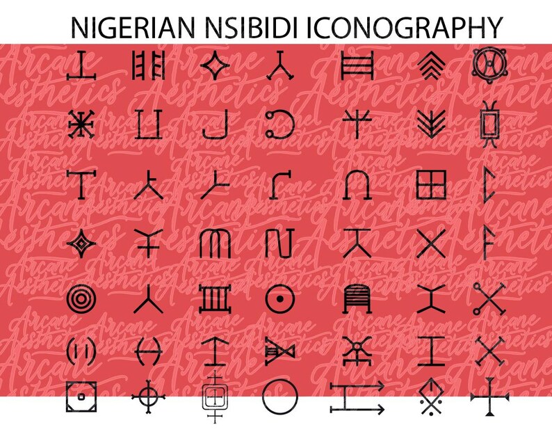 Nsibidi Symbols SVG West African Iconography digital Etsy