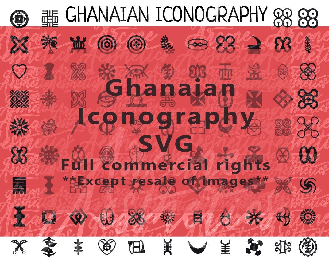 92 African Iconography Symbols SVG West African Symbol Ghanaian ...