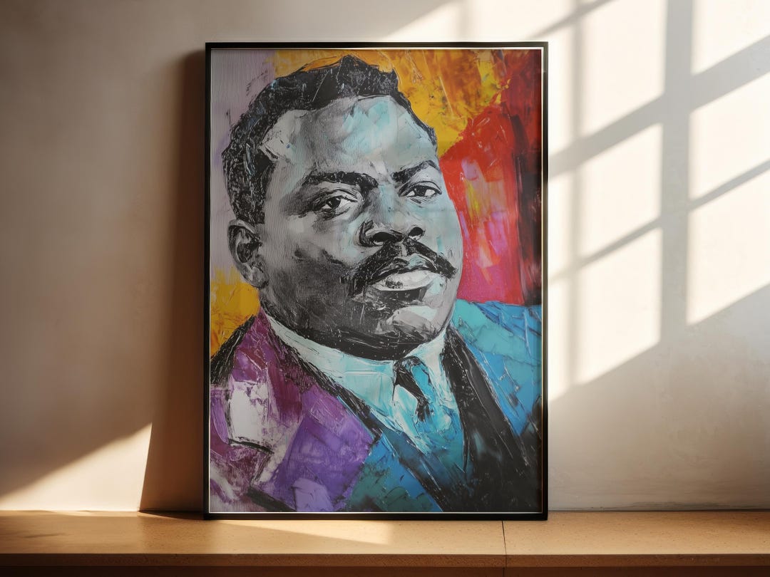 Marcus Garvey Palette Knife Painting Print Wall Art Home Warming Gift ...