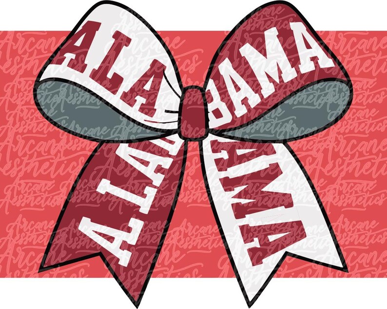 BUNDLE X7 Alabama Coquette Bow SVG for Sublimation Printable Game Day ...