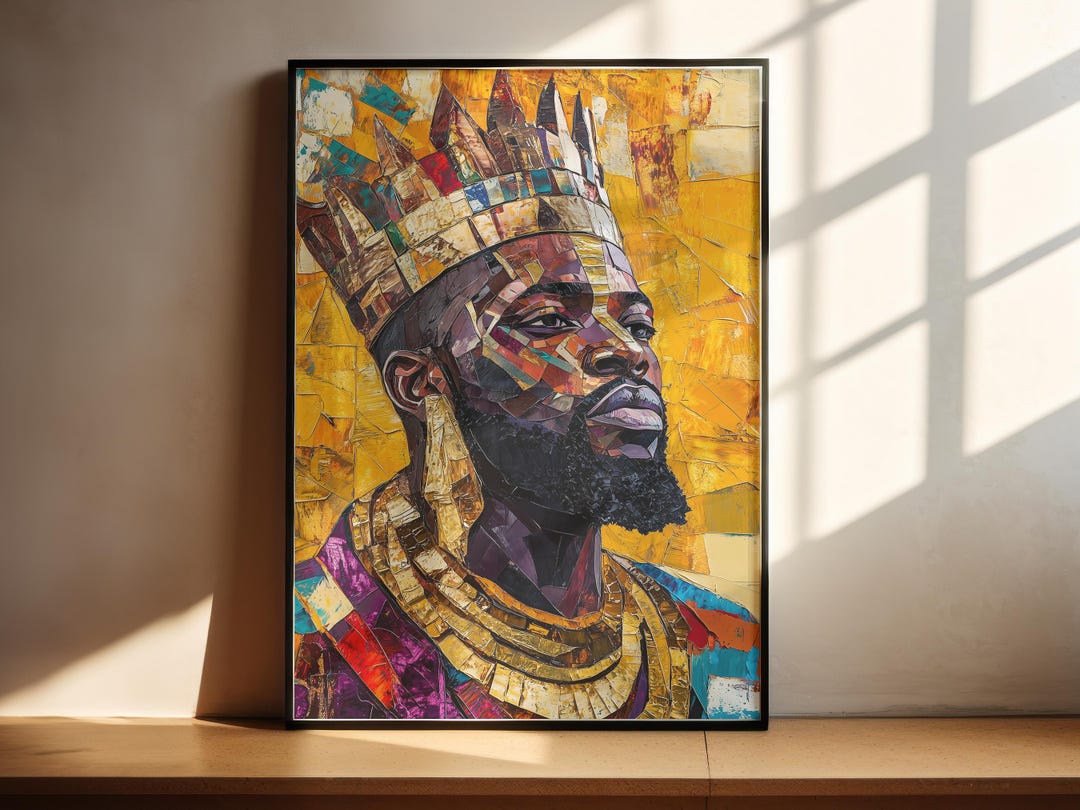 King Mansa Musa Canvas Palette Knife Painting Print Wall Art Home ...