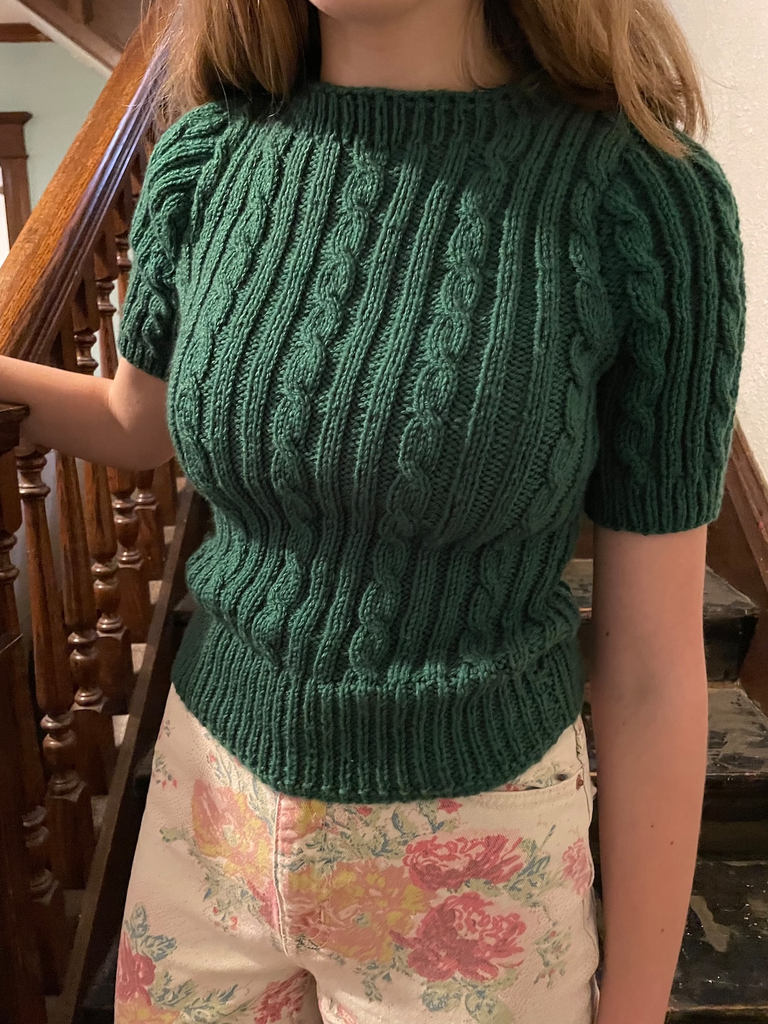 Ribbed Cable Tee PATTERN - Etsy