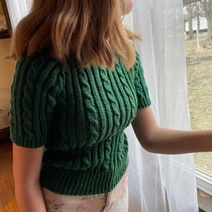 Ribbed Cable Tee PATTERN - Etsy