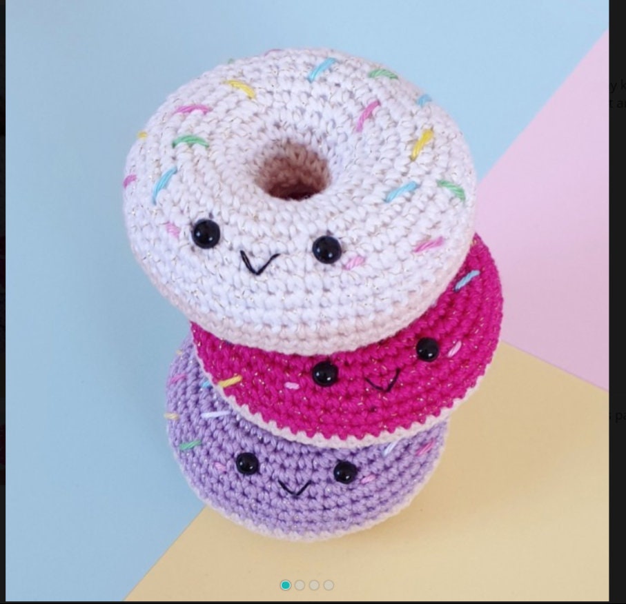 Crochet Kawaii Donut, Amigurumi Kawaii Donut PDF, Kawaii Donut Crochet ...