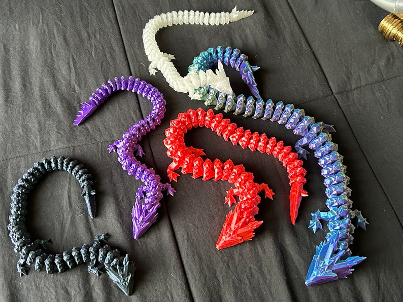 Low-poly Crystal Dragon - 3D Printed - Etsy