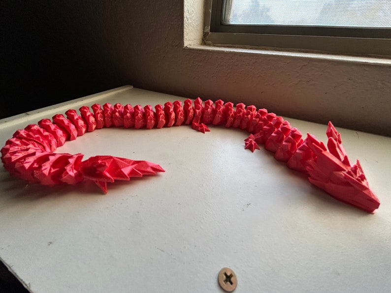 Low-poly Crystal Dragon - 3D Printed - Etsy