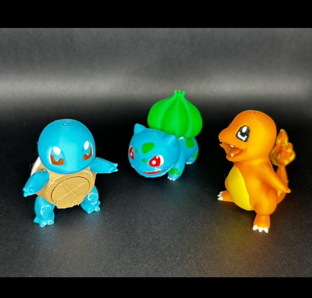 Starter Pokemon 3D Printed - Etsy