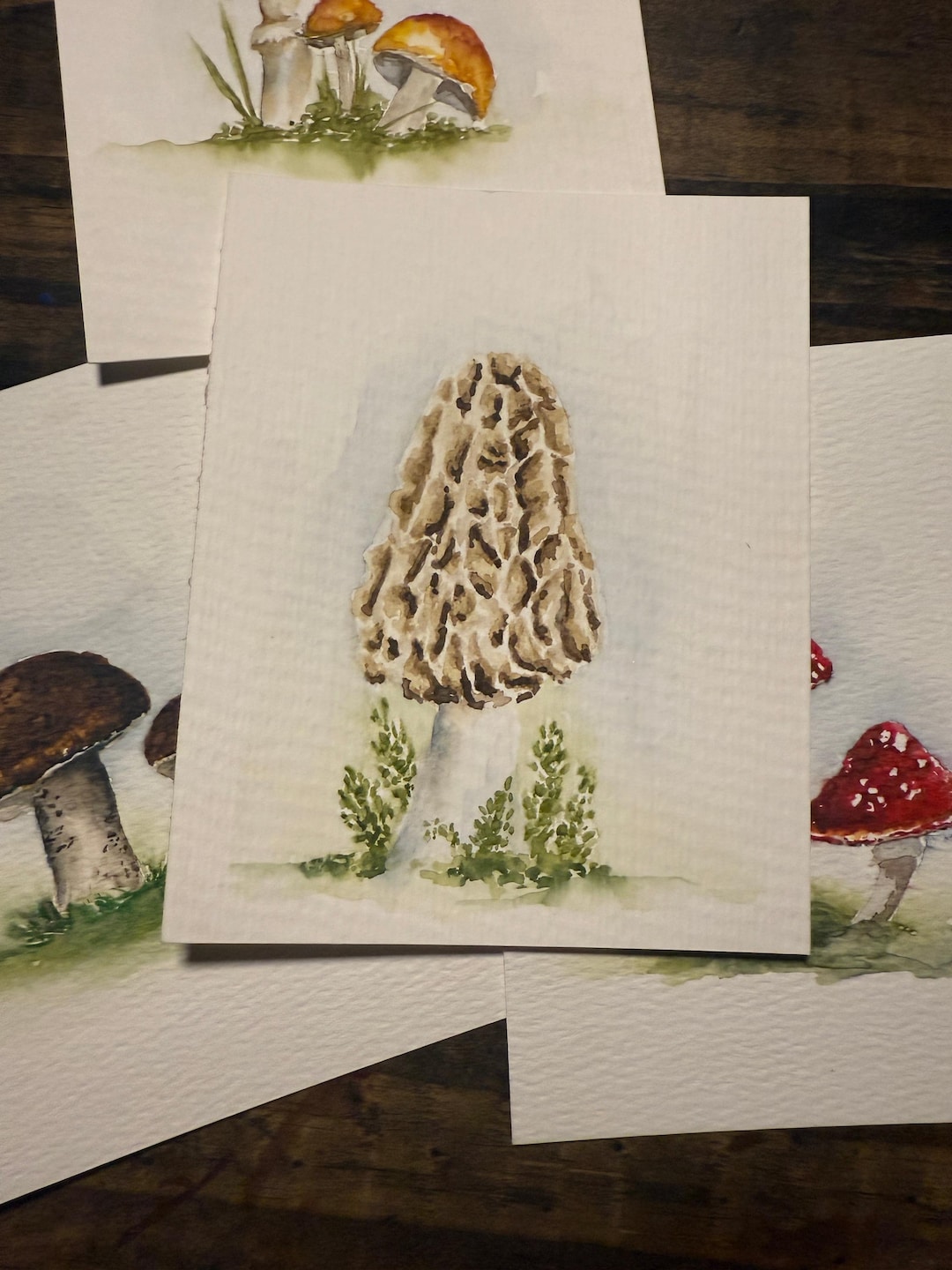 Morel Support | Morel Mushroom Original Watercolor - Etsy
