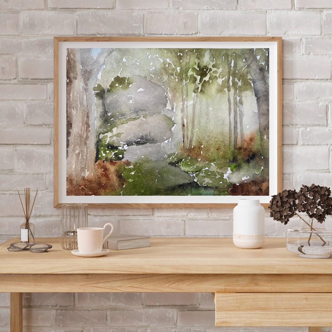 Escape Watercolor Fine Art Print | Nature Watercolor | Forest ...