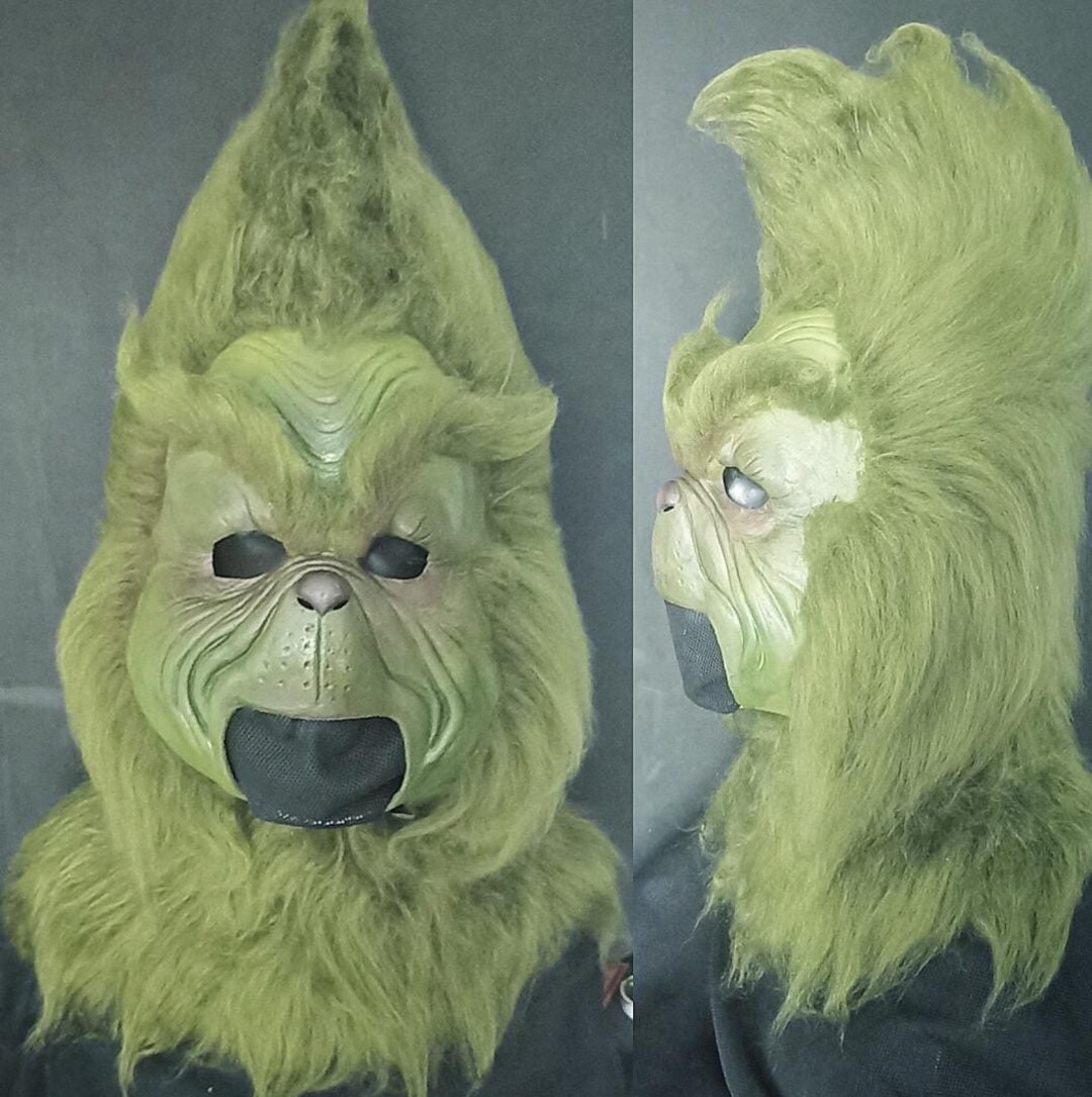 GRINCH Mask Latex Original Color Movie, Costume, Terror, Mask Halloween ...