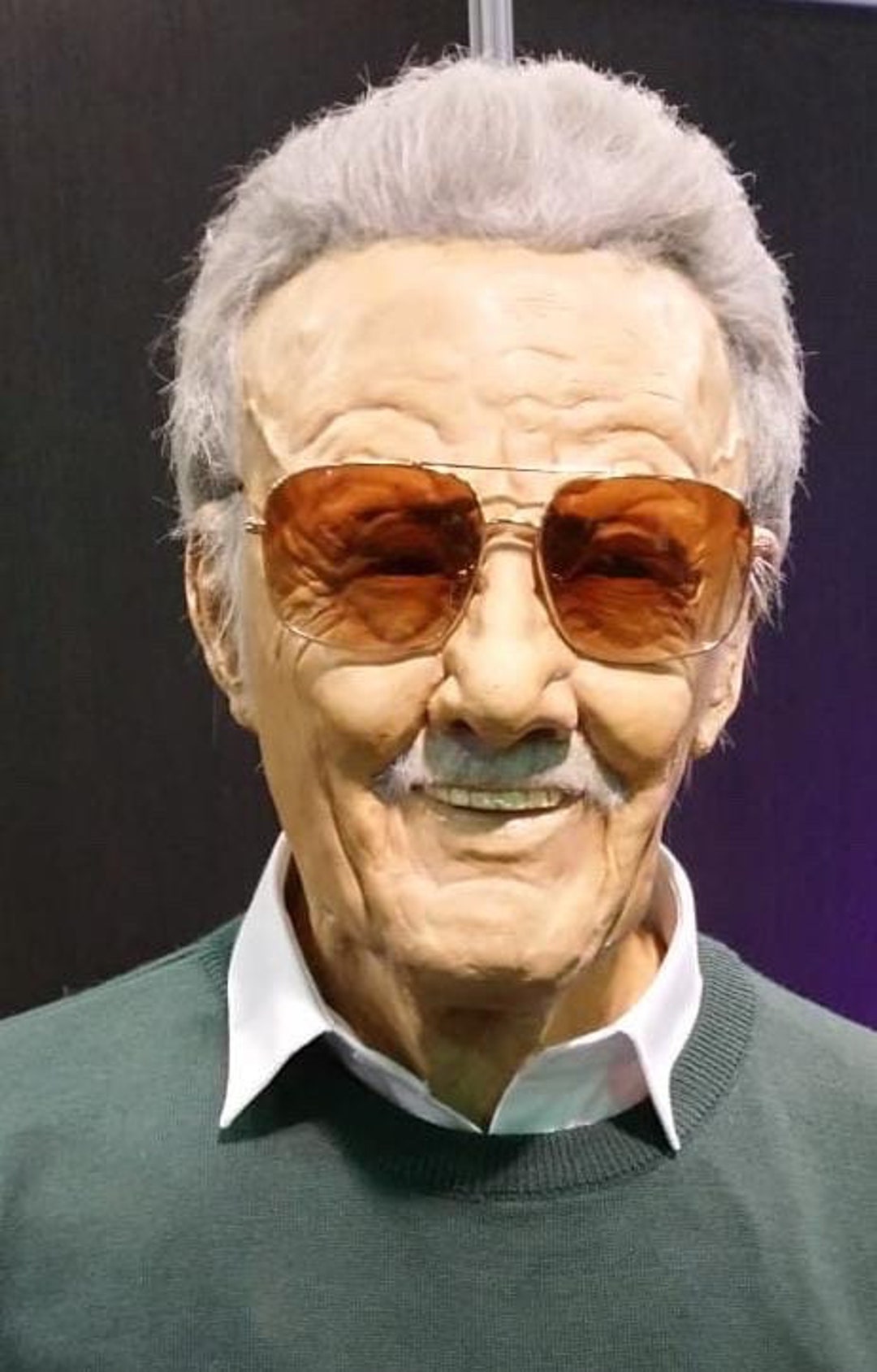 Stan Lee Mask Latex, Mask Realist, (glasses Not Included)latex Mask ...