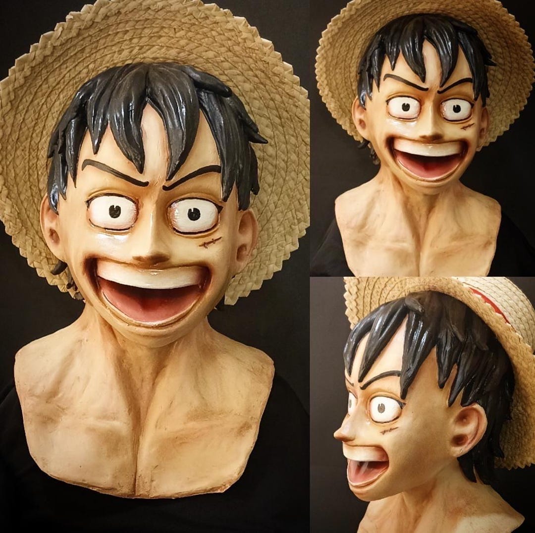 Luffy, One Piece Latex Mask netflix onepiece mask halloween movie - Etsy
