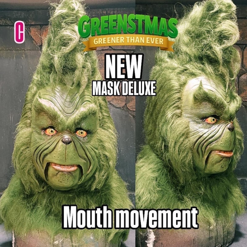 Grinch Movie Mask Adult - Etsy