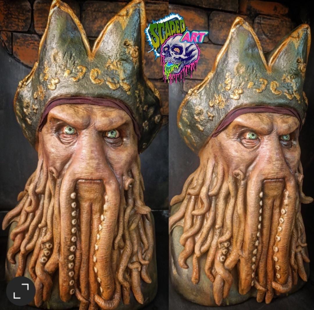 Davy Jones Pirates of the Caribbean NEW Latex Mask, Movie, Pirates, Gif ...