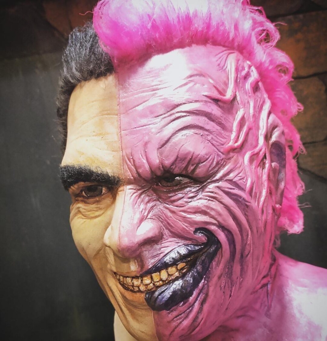 Two Face Latex Mask Bat, Cosplay, Movie, Convention ,gif - Etsy