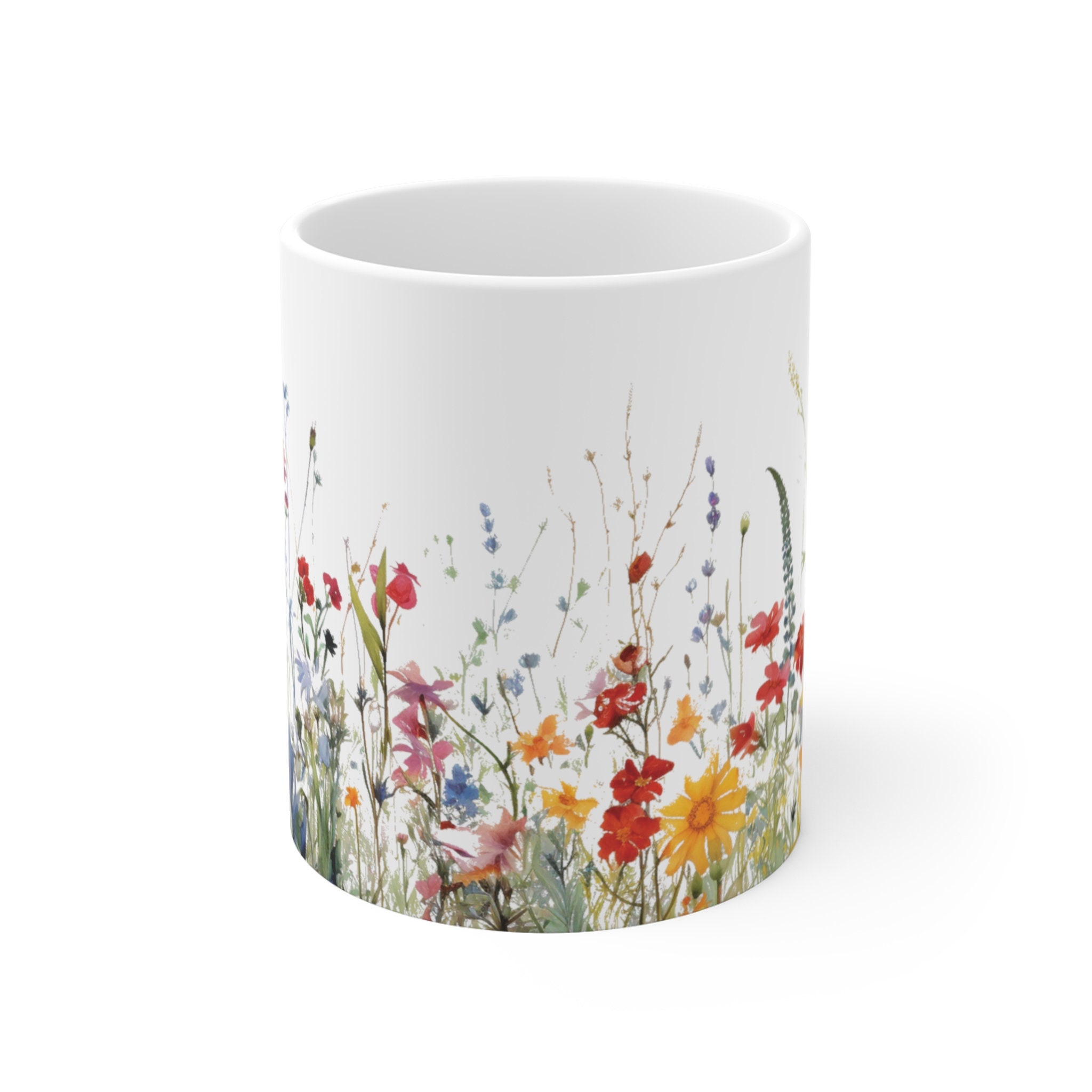 Perfect Bouquet Flower Mug, Boho Wildflowers Coffee Mug, Garden Flower ...