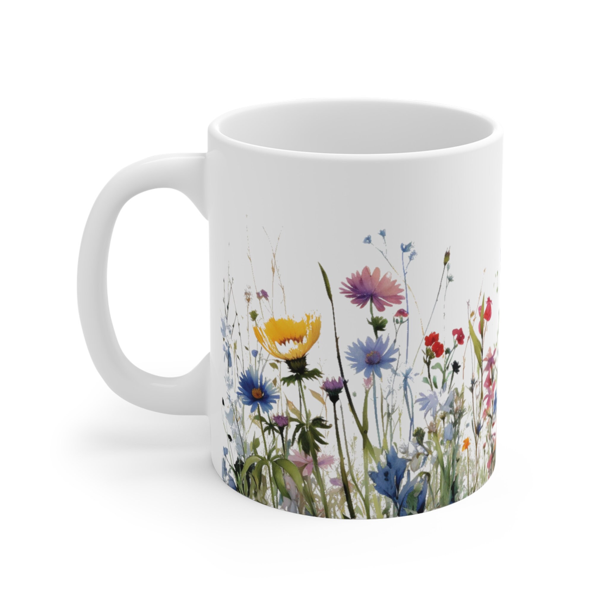 Perfect Bouquet Flower Mug, Boho Wildflowers Coffee Mug, Garden Flower ...
