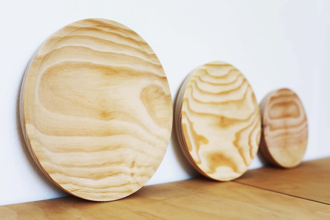 Pine Wooden Plate Cheese Board Cold Cuts Board Kitchen Utensil Craft ...