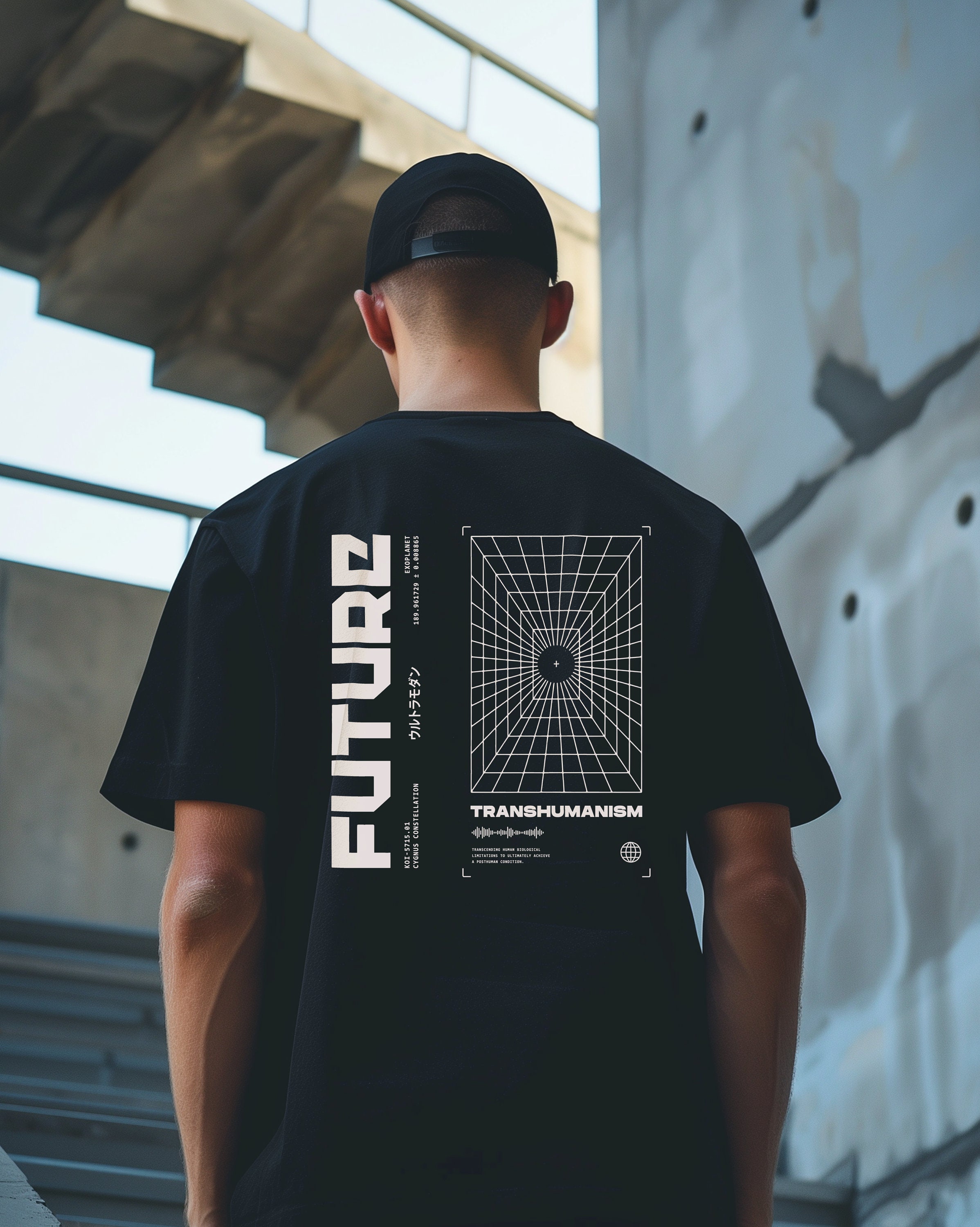 Unisex T-shirt, Techwear, Futuristic Graphic, Brutalism, Japanese ...