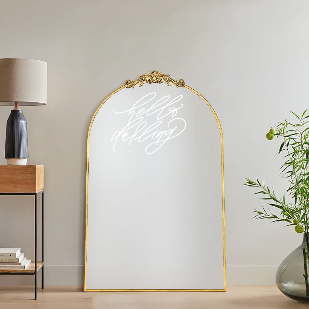 Hello Darling Affirmation Mirror Decal - Etsy