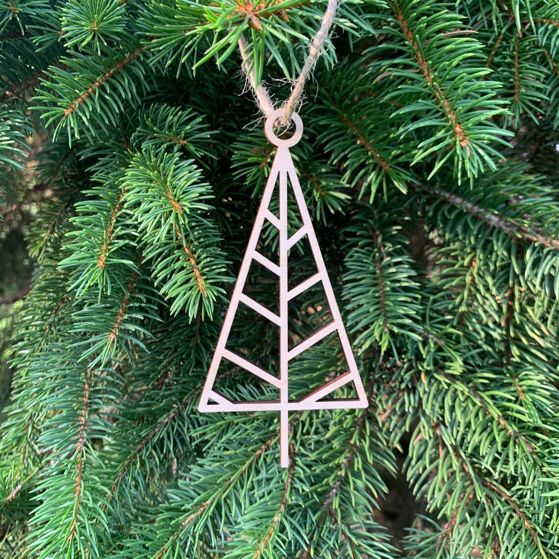 Chevron Tree Cutout Christmas Ornament Holiday Decoration Gift Tag ...
