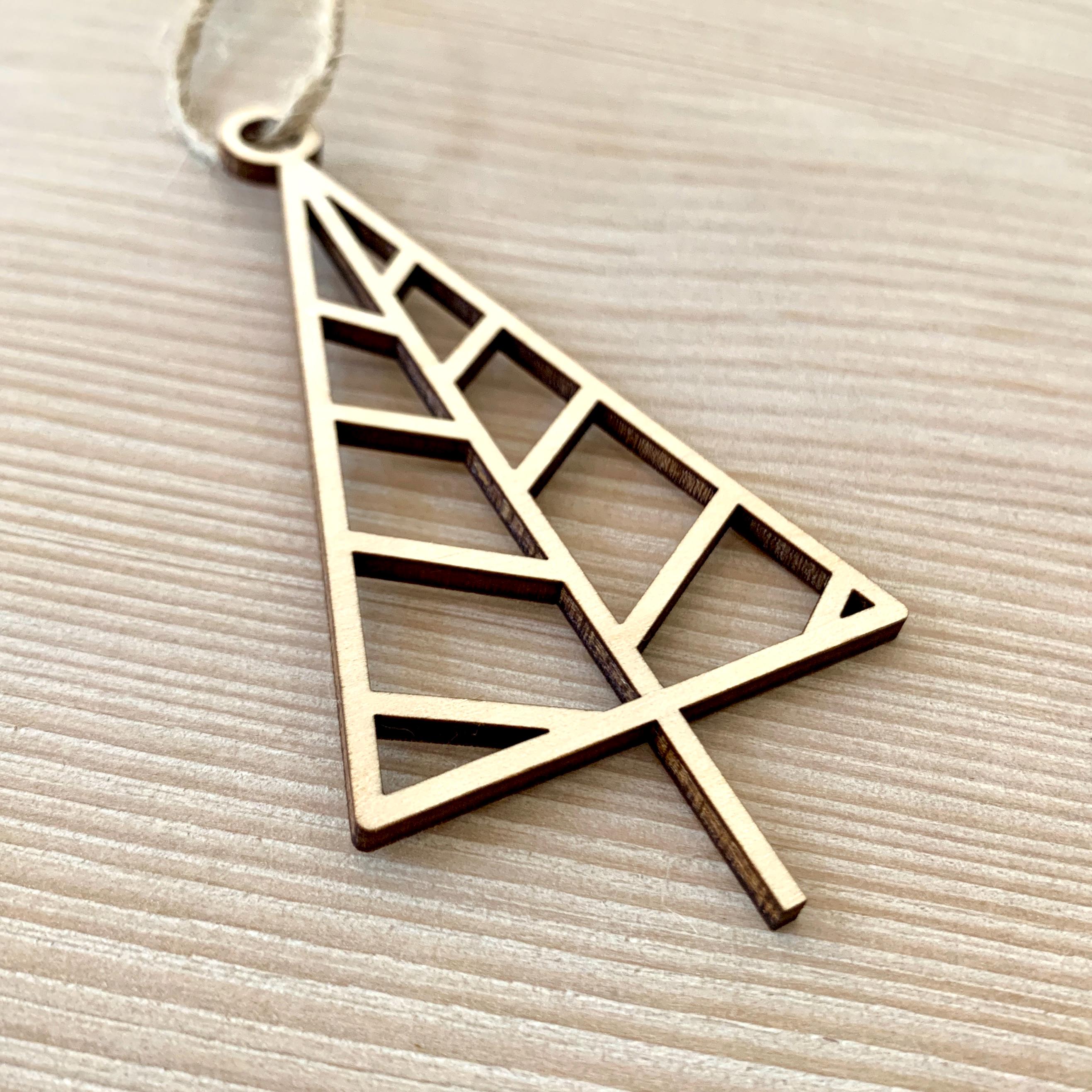Chevron Tree Cutout Christmas Ornament Holiday Decoration Gift Tag ...