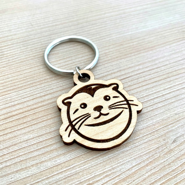 Engraved Otter Keychain - Etsy