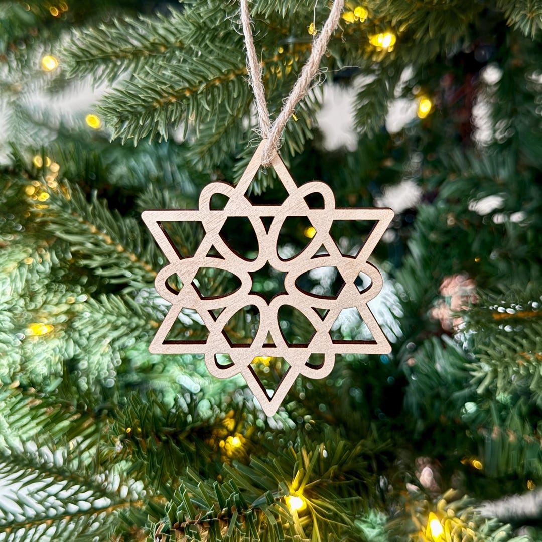 Star of David Cutout Christmas Ornament Holiday Decoration Kids Gift ...