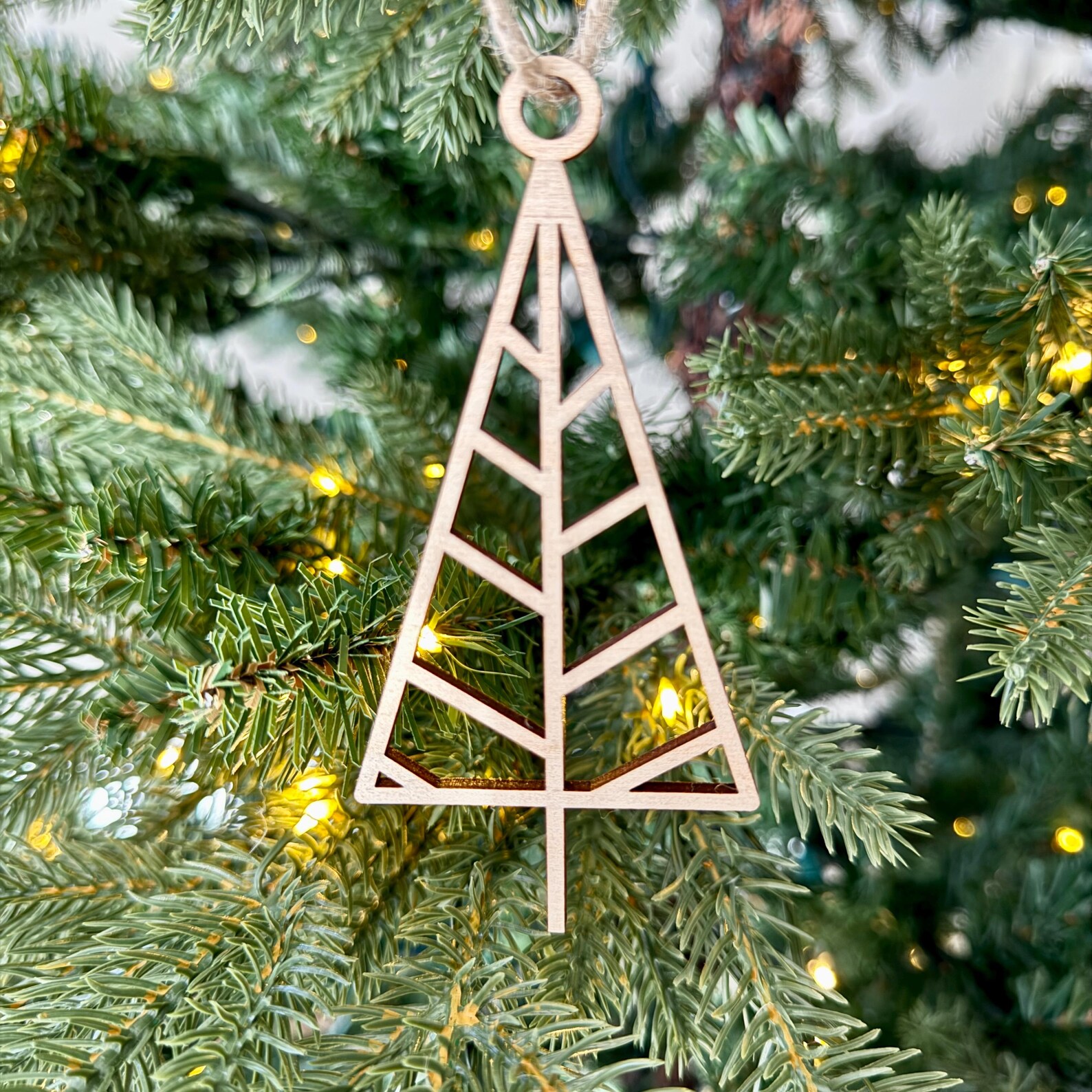 Chevron Tree Cutout Christmas Ornament Holiday Decoration Gift Tag ...