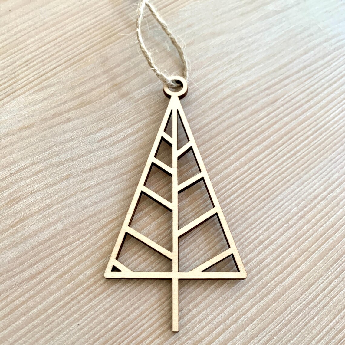 Chevron Tree Cutout Christmas Ornament Holiday Decoration Gift Tag ...