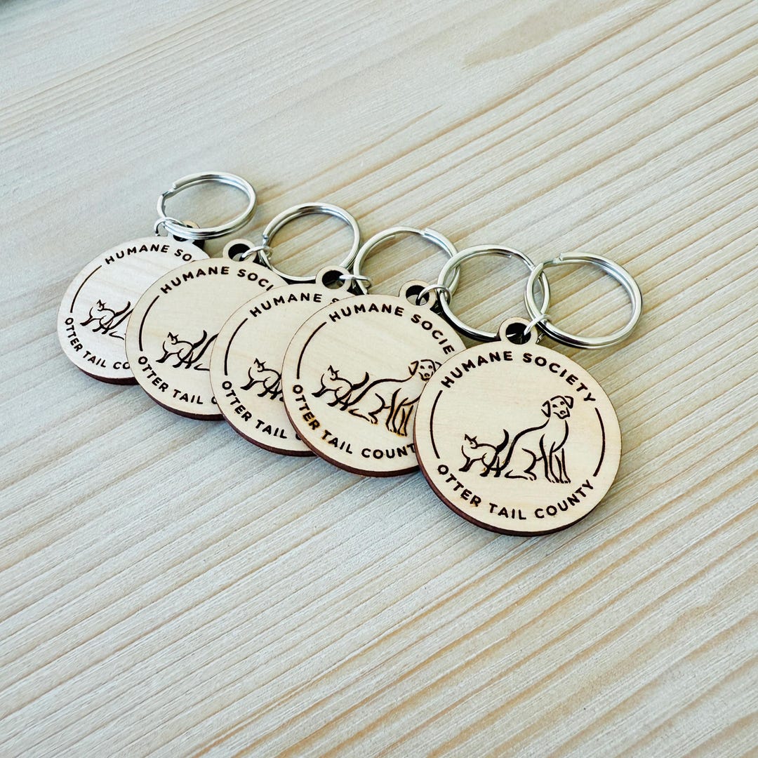 PERSONALIZED With YOUR LOGO Round Engraved Key Chain, Corporate Gift ...